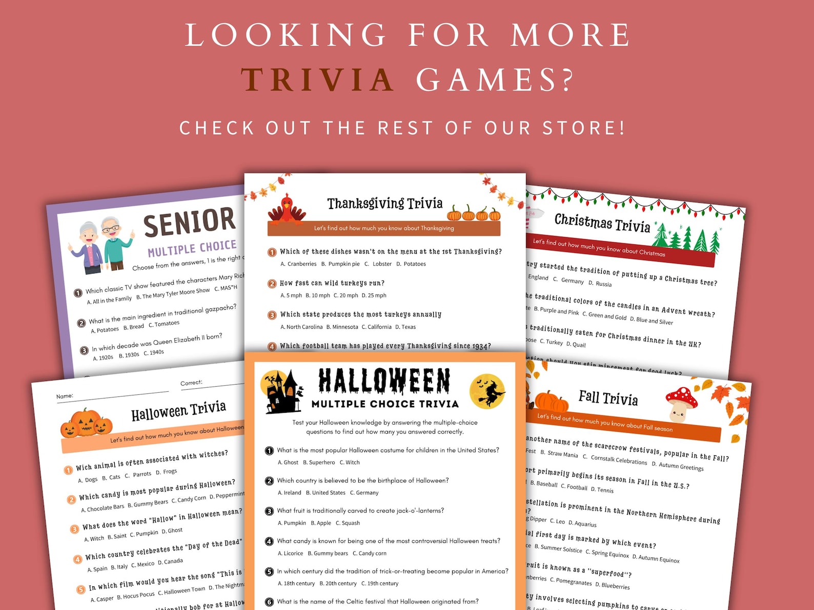 Horror Movie Trivia Game | Printable Horror Quiz | Movie Night Trivia ...