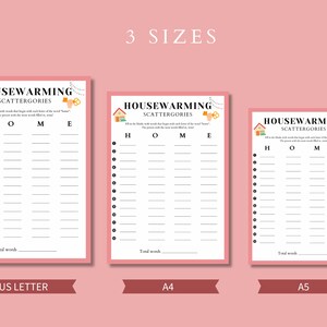 Printable Housewarming Game Scattergories | Digital Download ...
