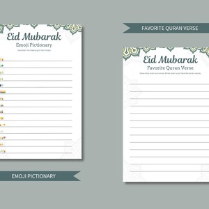 Eid Mubarak Games Bundle: Islamic Family Fun (instant Download) - Etsy