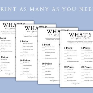 What's on Your Phone Icebreaker Game: Printable Trivia (instant ...