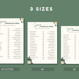 Spring Would You Rather Game, Printable Spring Party Game, Fun Family ...