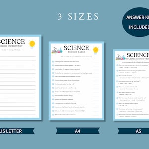 Printable Science Games Bundle: 10-in-1 Trivia, Pictionary, Riddles ...