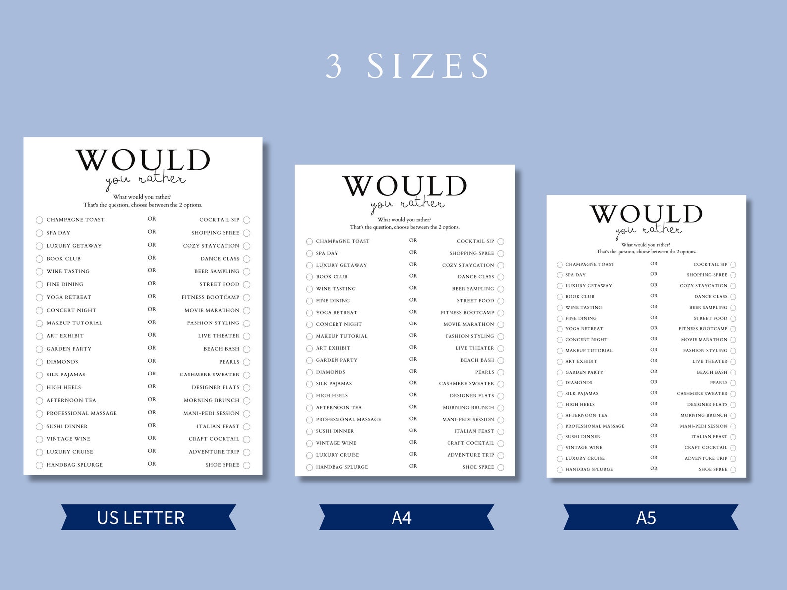 Would You Rather Icebreaker Game, Printable Party Game, Digital Party ...