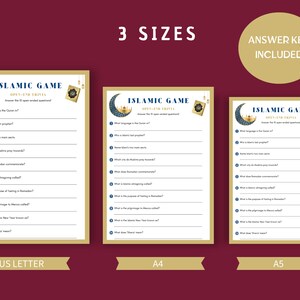 Islamic Open-ended Trivia Game Printable, Muslim Family Game Night ...