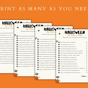 Halloween the Price is Right Game | Family Activity | Educational ...