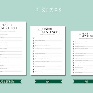 Finish the Sentence Birthday Game | Printable Party Game | Family Game ...