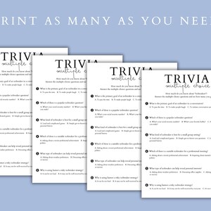 Multiple Choice Trivia | Icebreaker Game | Printable Icebreaker ...
