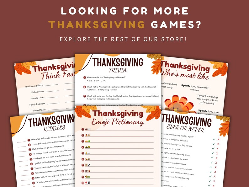 Thanksgiving Song Match Game, Fall Music Quiz (instant Download PDF) - Etsy