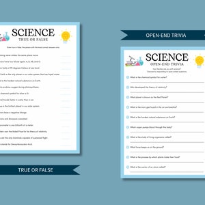 Printable Science Games Bundle: 10-in-1 Trivia, Pictionary, Riddles ...
