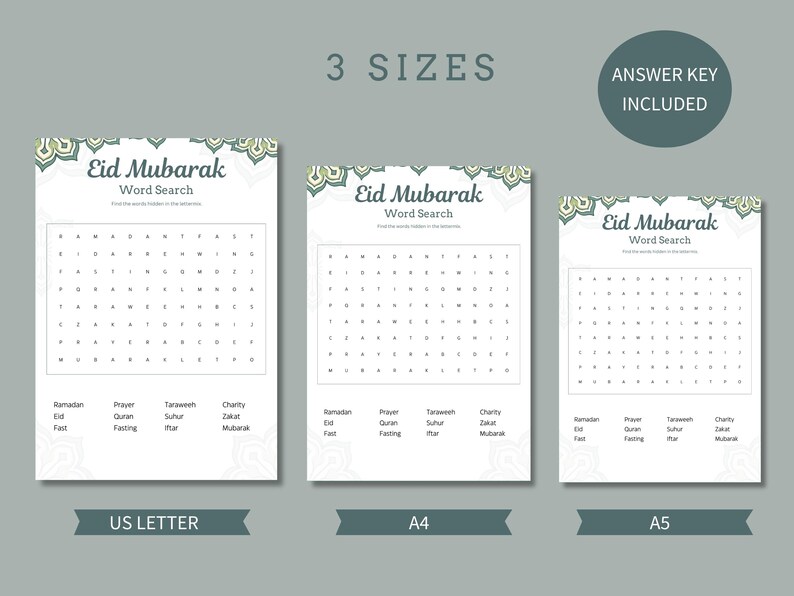 Eid Mubarak Games: 10 Printable Ramadan Activities (instant Download ...