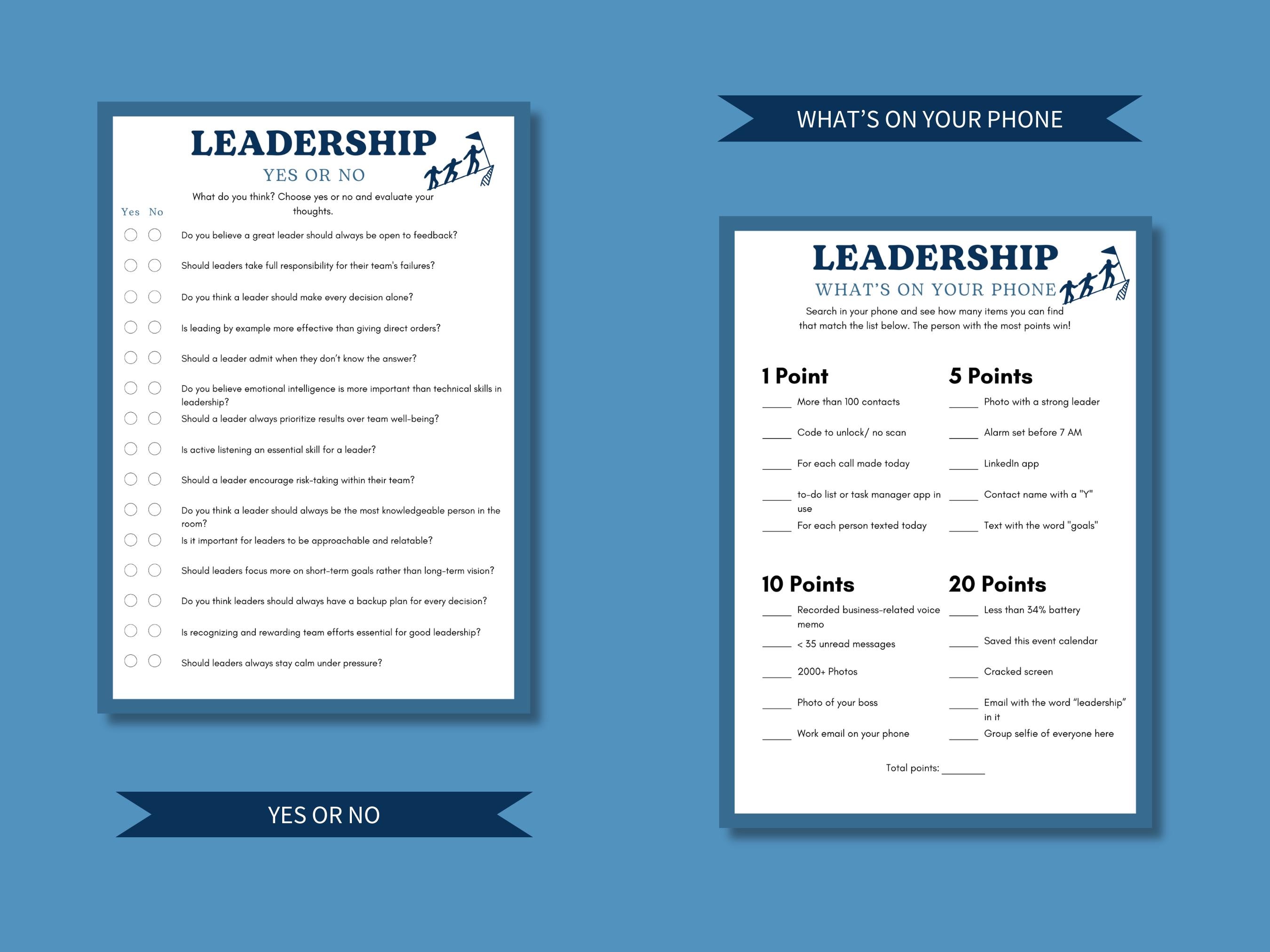 Leadership Games Bundle: 10 Printable Team-building Activities (instant ...