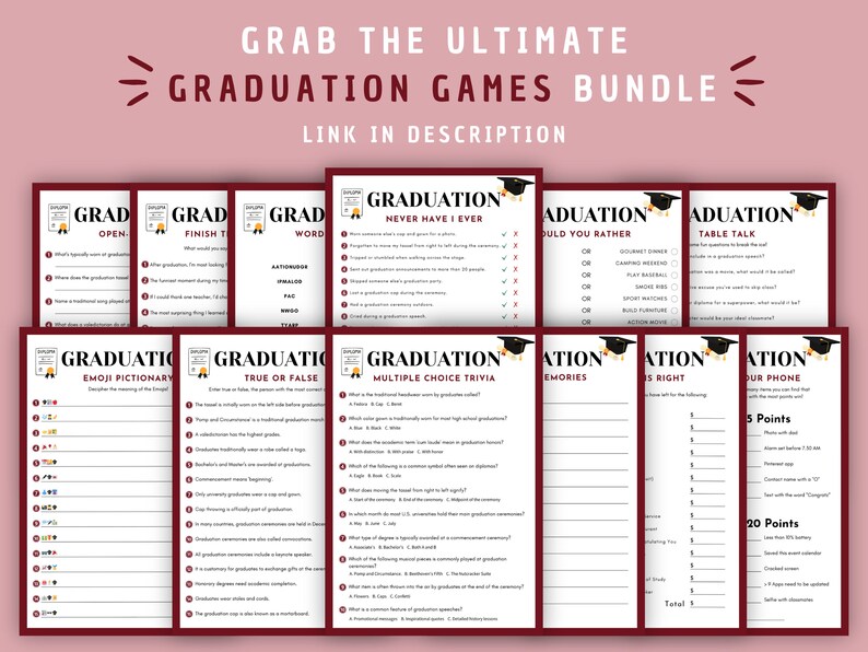 True or False Graduation Game Instant Download Printable Trivia Family ...