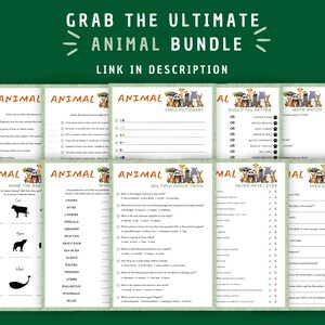 Animal Multiple Choice Trivia Game | Animal Kingdom Quiz | Family Game ...