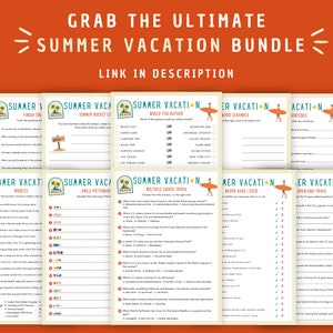 Summer Vacation Riddles | Instant Download | Printable Family Game ...