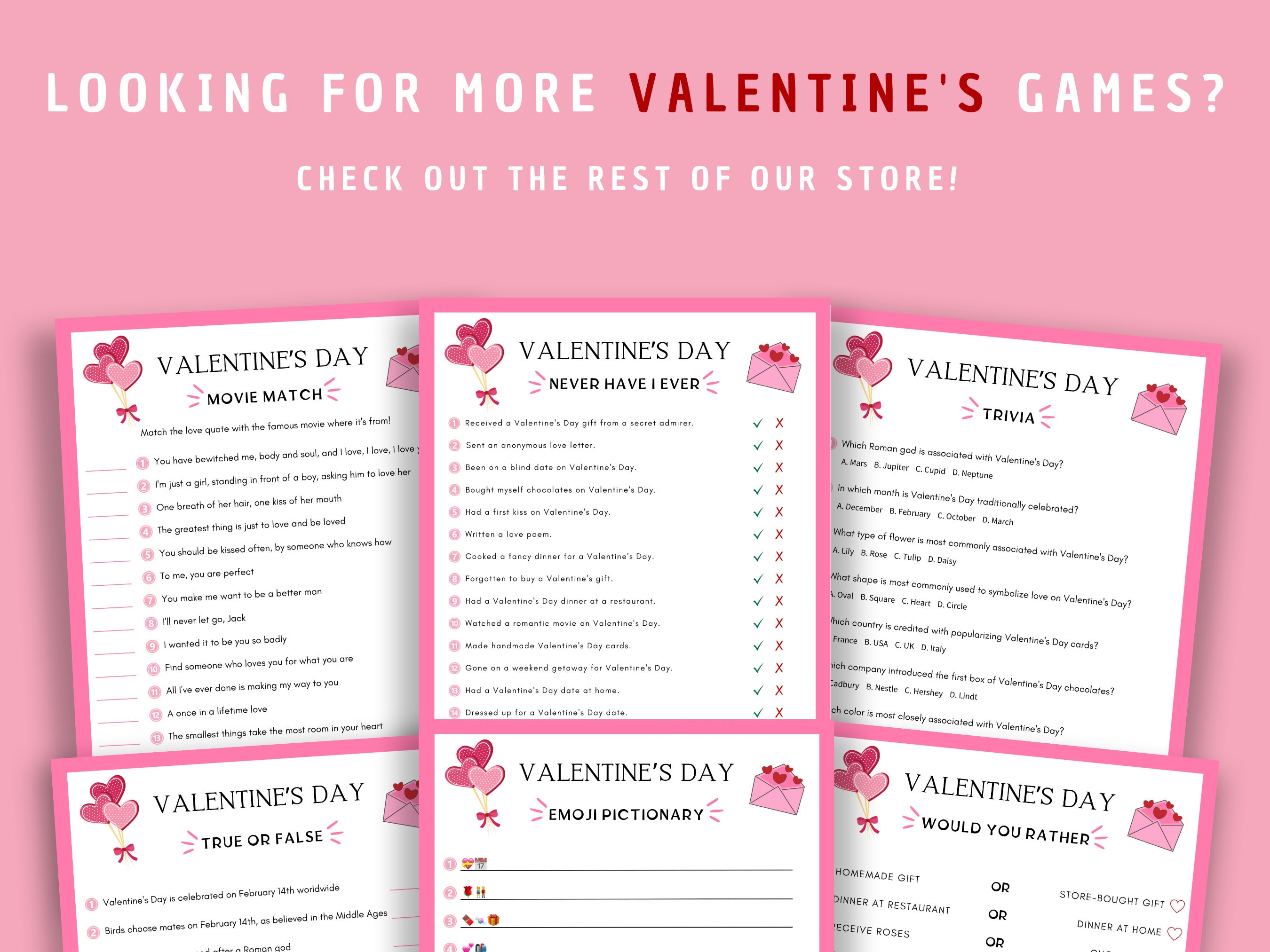 Printable Valentine's Day Riddle Game | Match the Riddle to Answer ...