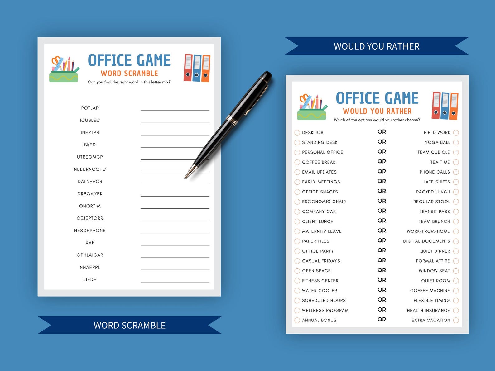 Office Team Building Games Bundle: 10 Printable Work Trivia (PDF) - Etsy