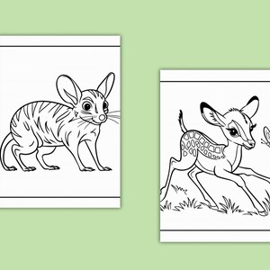 100 Cute Safari Animals Coloring Pages Bundle, Printable Kids Coloring ...