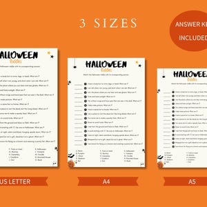 Printable Halloween Riddles Game | Fun Family Activity | Educational ...