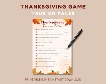 Thanksgiving Table Talk Game | Fun Family Games | Printable ...