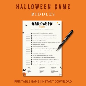 Printable Halloween Riddles Game | Fun Family Activity | Educational ...