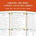 Summer Vacation Riddles Instant Download Printable Family Game Trivia ...
