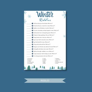 5 Winter Games Bundle, Printable Winter Family Games, Fun Winter Trivia ...