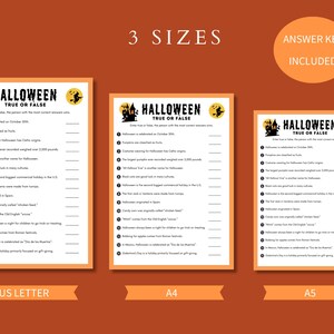Printable Halloween True or False Game Family Trivia Game Fun Printable ...