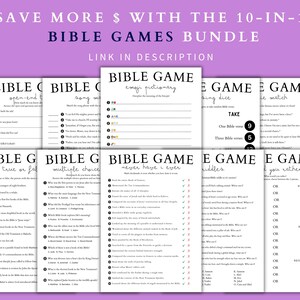 Bible Games Bundle: Christian Trivia, Study Games (printable) - Etsy