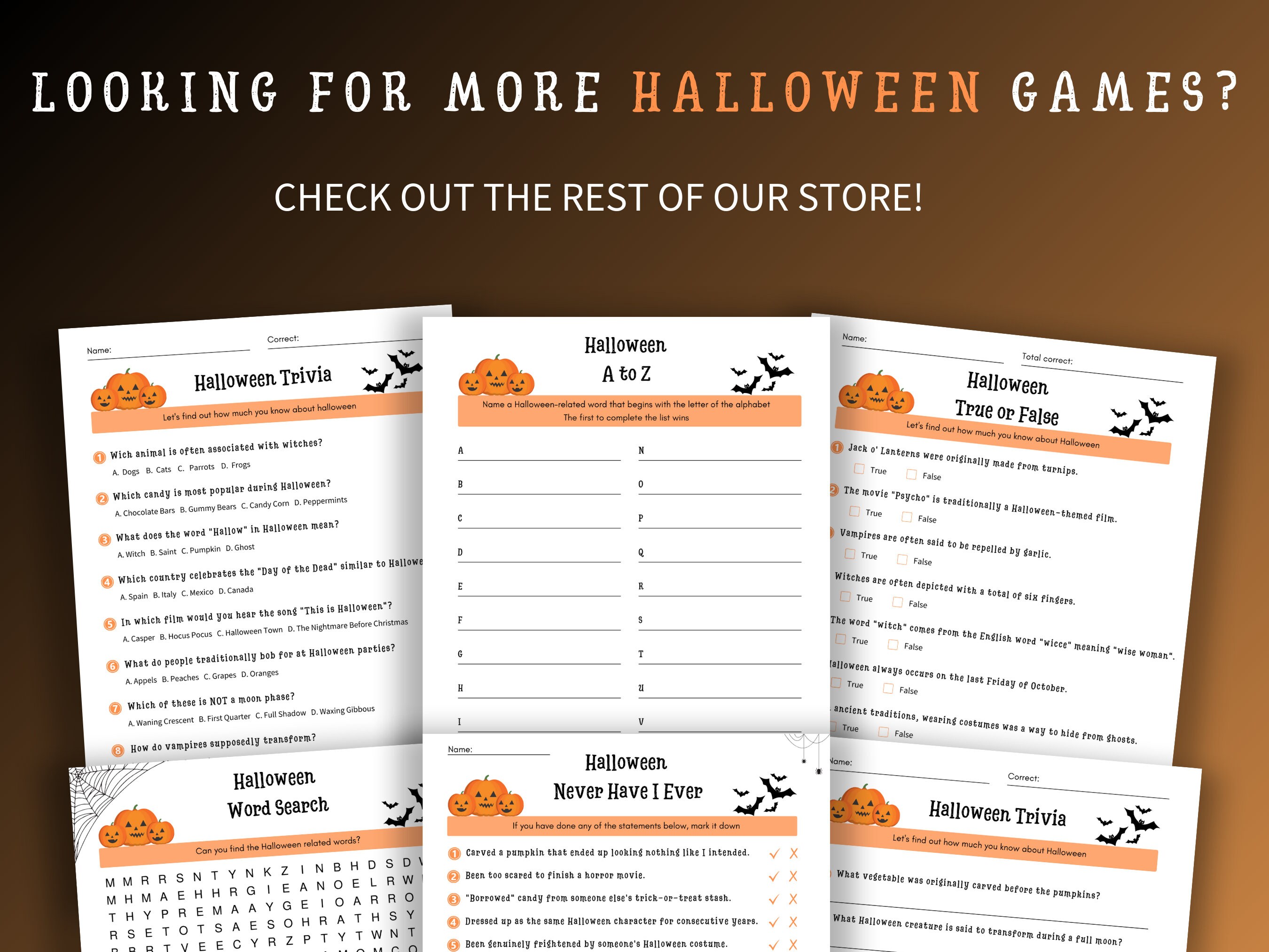 Printable Halloween Trivia: Halloween Quiz 10 Multiple Choice Questions ...