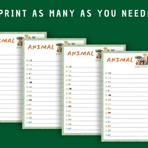 Animal Emoji Pictionary | Instant Download | Emoji Pictionary Animal ...