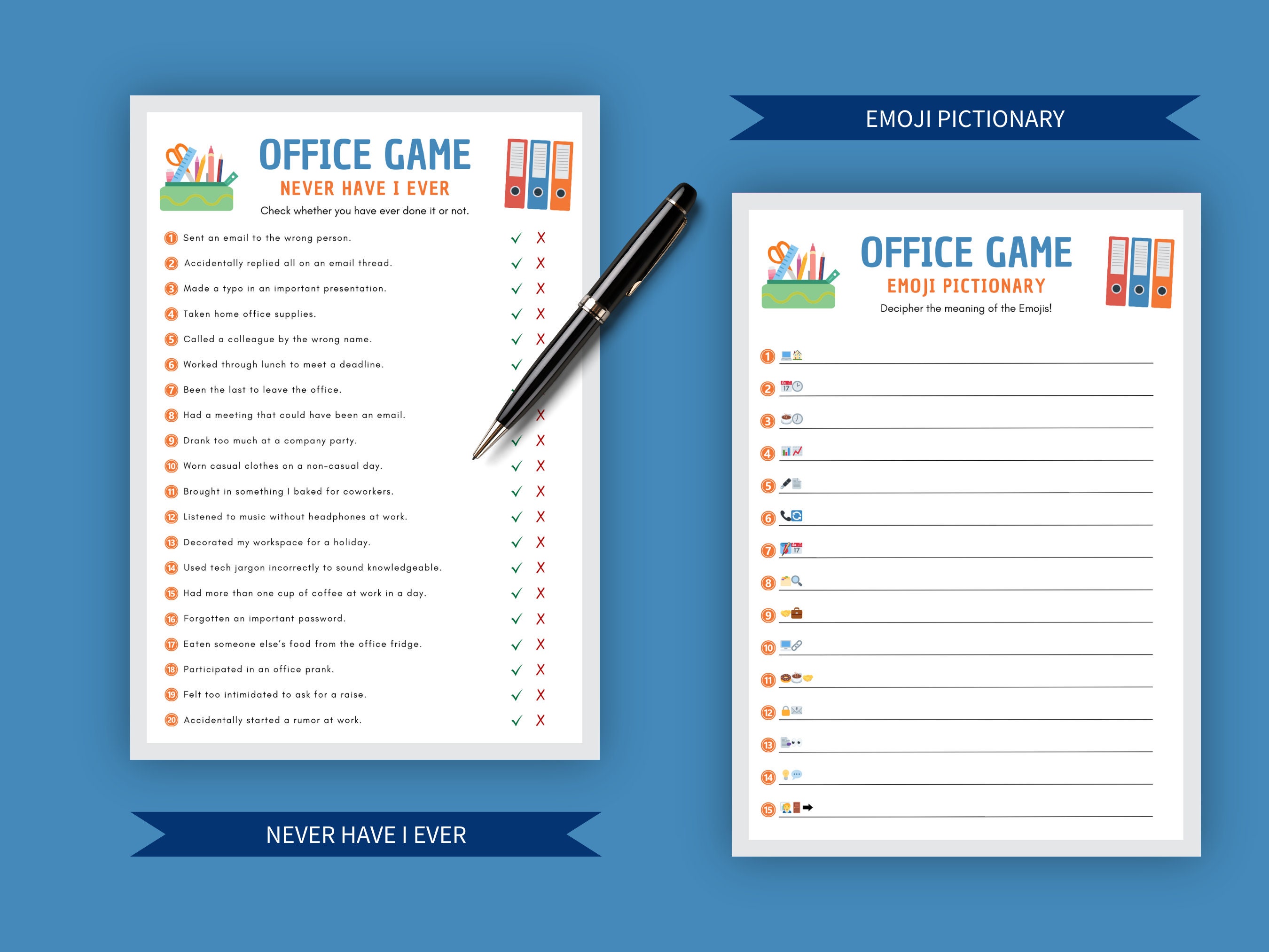 Office Team Building Games Bundle: 10 Printable Work Trivia (PDF) - Etsy