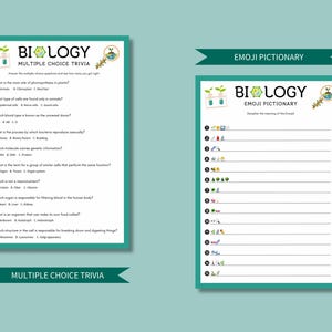 Printable Biology 10-in-1 Game Bundle Digital Download Fun Student ...