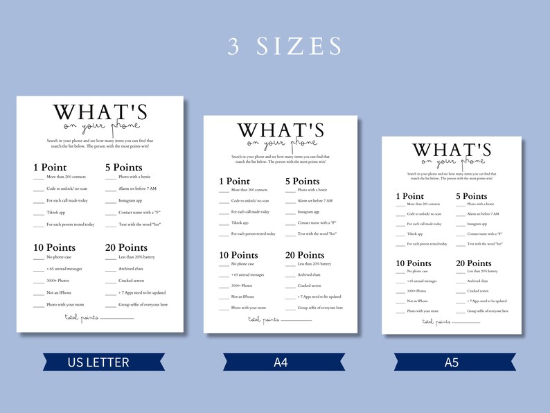 What's on Your Phone Icebreaker Game | Instant Download | Printable ...