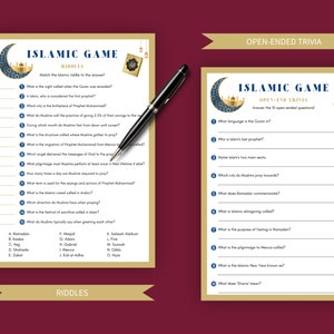 Islamic Games Bundle: Muslim Trivia, Family Game Night (digital ...