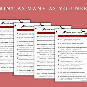 Horror Movie Trivia Game | Printable Horror Quiz | Movie Night Trivia ...