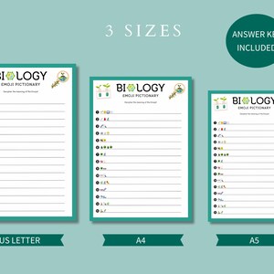 Biology Emoji Pictionary Game: Fun Trivia for Students (digital ...