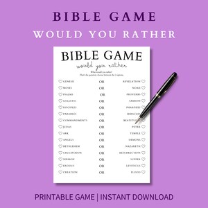 Bible Would You Rather Game: Christian Family Trivia (printable) - Etsy