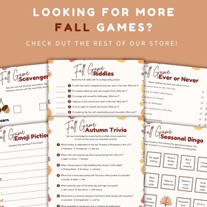 Fall Trivia Game: Fun Autumn Party Activity (printable) - Etsy