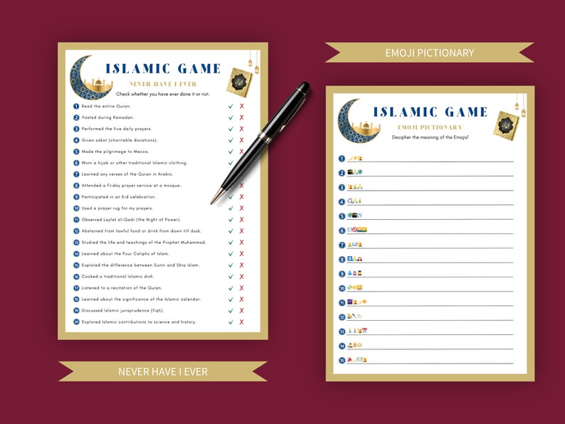 10-in-1 Islamic Games Bundle Digital Download Printable Muslim Trivia ...