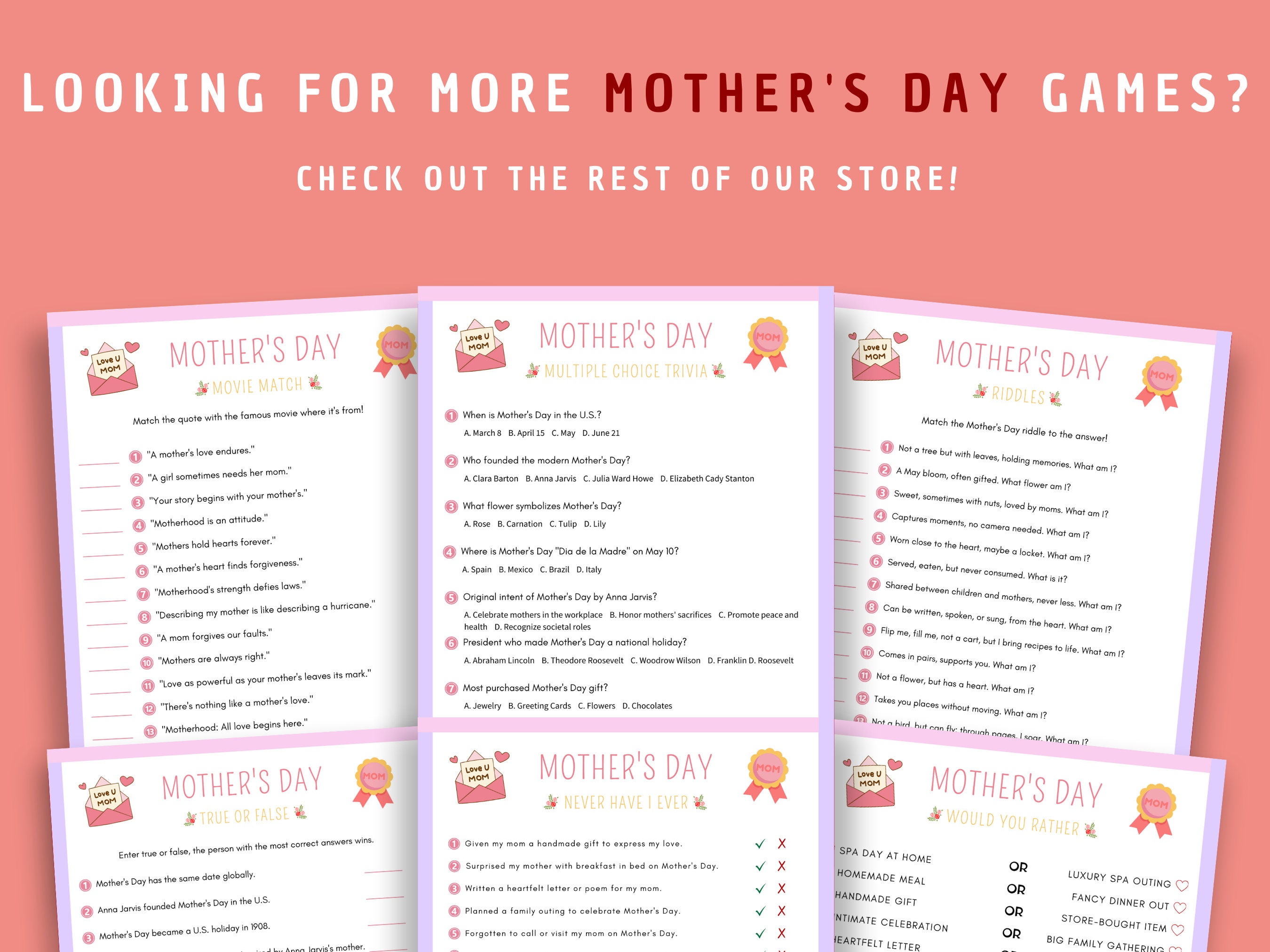 Mother's Day Emoji Pictionary Game | Instant Download | Fun Family ...