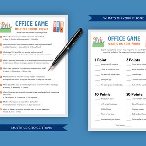 Office Team Building Games Bundle: 10 Printable Work Trivia (PDF) - Etsy