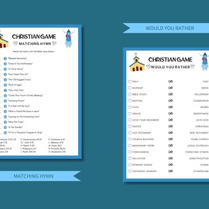 Printable Christian Games Bundle: Bible Trivia, Bingo, Charades ...