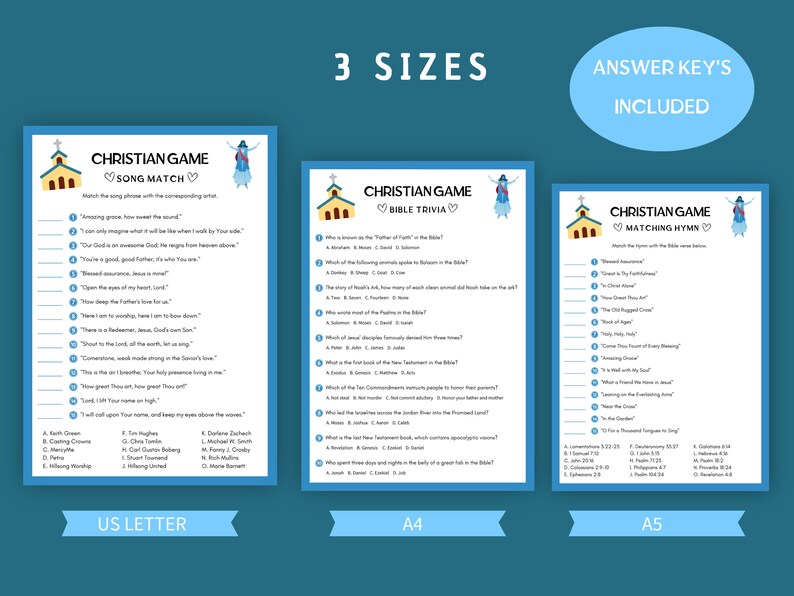 Christian Games Bundle: Bible Trivia, Icebreakers (digital Download) - Etsy