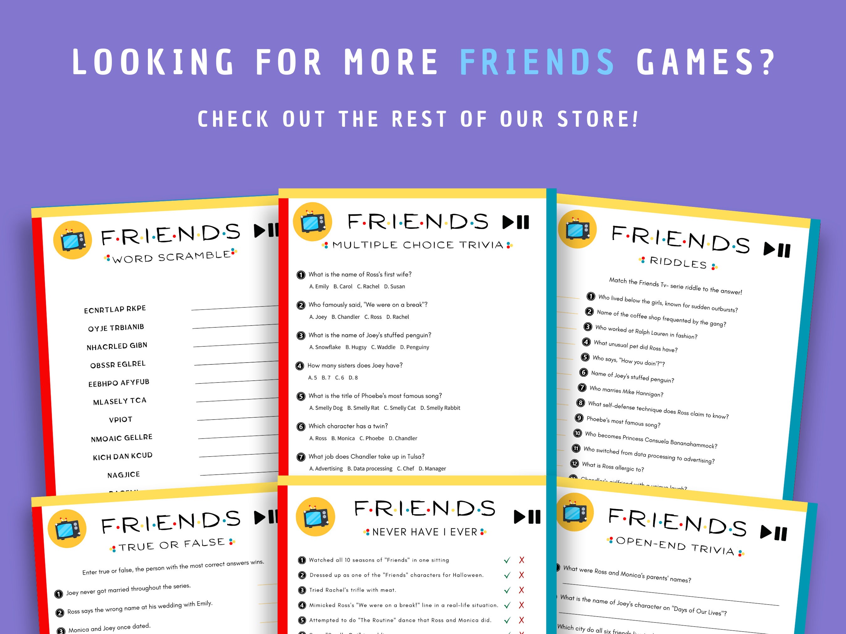 Friends Never Have I Ever Game Instant Download Printable Fun Party ...