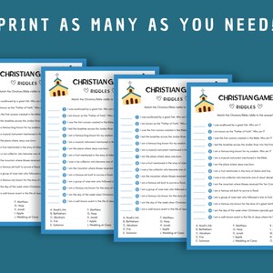 Printable Bible Riddles Game for Christians, Digital Download, Faith ...