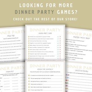 Printable Dinner Party Would You Rather Instant Download Fun Family ...