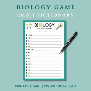 Biology Emoji Pictionary Game: Fun Trivia for Students (digital ...