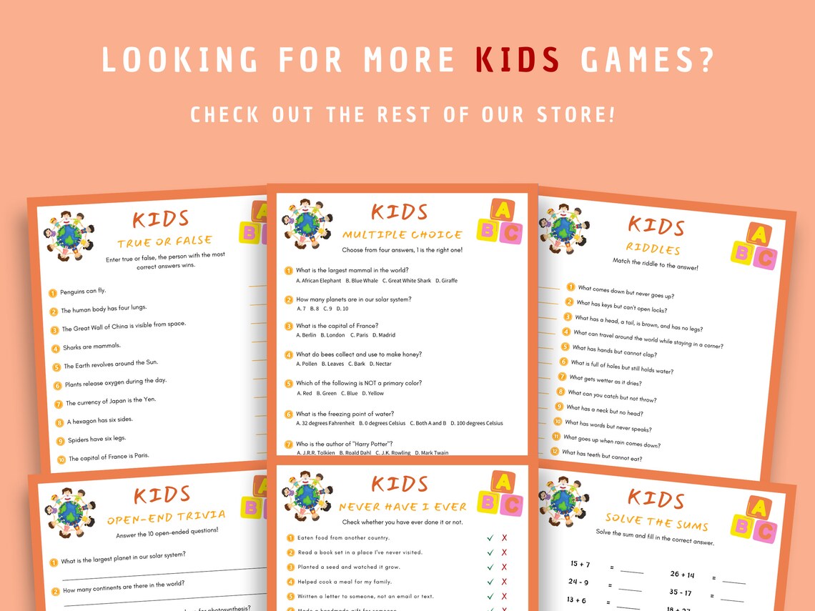 Kids Solve the Sums Instant Download Printable Math Puzzles for ...