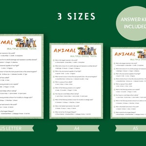 Animal Multiple Choice Trivia Game | Animal Kingdom Quiz | Family Game ...