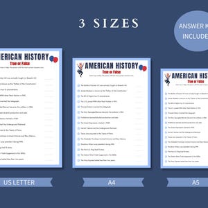 American History Games Bundle Printable, 5 Fun Educational Party Games ...
